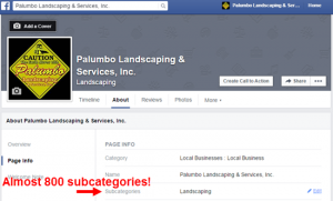 Facebook Local Business Categories List | Local Visibility System